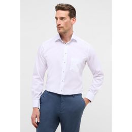 Langarmhemd Eterna "MODERN FIT", Damen, Gr. 43, verk&uuml;rzte &Auml;rmell&auml;ngen, wei&szlig;, Popeline, 100% Baumwolle, tailliert, Manschette, Hemden Langarmhemd, NON IRON (b&uuml;gelfrei)