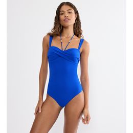 Badeanzug Triumph "Summer Twist OPD 01", Damen, Gr. 42, Cup D, racing blau, Microfaser, Obermaterial: 77% Polyamid, 23% Elasthan, Badeanz&uuml;ge Badeanzug, Eleganz und Komfort
