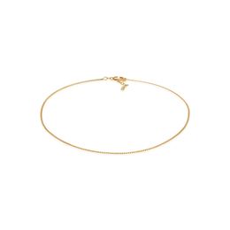Choker Elli "Halskette Choker Venezia Kette Vierkant Basic 925 Silber" Gr. 36, gold, Halsketten, Damen, ohne Stein, Silber 925 (Sterlingsilber), Choker