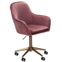 AMSTYLE Drehstuhl SPM1.431 Samt Rosa