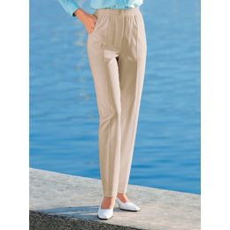 Schlupfhose COME ON, Damen, Gr. 28, Kurzgr&ouml;&szlig;en, beige, 62% Polyester, 36% Viskose, 2% Elasthan, unifarben, lang, Hosen Schlupfhose