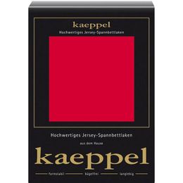 Spannbettlaken Kaeppel "Single Jersey Mako Cotton", rot, L:200cm, Jersey, Obermaterial: 100% Baumwolle, Bettlaken, Spannbettlaken, Bettlaken aus 100% Baumwolle