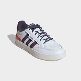 Sneaker adidas Sportswear "ASPYRE 3-STRIPES", Herren, Gr. 48, cloud wei&szlig;, shadow navy, pure ruby, Leder, Synthetik, Schuhe Sneaker