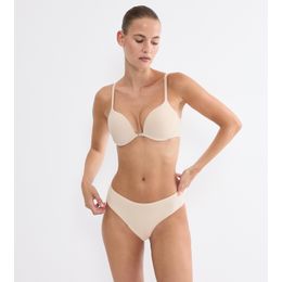 Push-up-BH Triumph "Pure Micro", Damen, Gr. 75, Cup B, cameo beige, Microtouch, Obermaterial: 47% Polyamid, 35% Polyester, 18% Elasthan, Basic, BHs Push-up-BH, nahezu unsichtbar, weich, Multiway-Tr&auml;ger