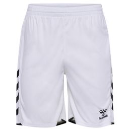 Trainingsshorts Hummel "HMLCORE 2.0 SHORTS", Herren, Gr. L (52), N-Gr, wei&szlig;, schwarz, Obermaterial: 100% Polyester, Hosen Trainingsshorts, aus Interlock-Stoff, atmungsaktiv, schnelltrocknend