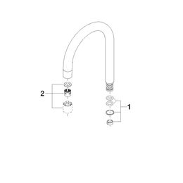 Dornbracht Auslauf Ersatzteile 90282206100 135 mm Chrom 90282206100-00