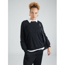 Only Carmakoma Sweatshirt 'CARGLOBE' Damen Gr&ouml;&szlig;e 6XL schwarz / silber