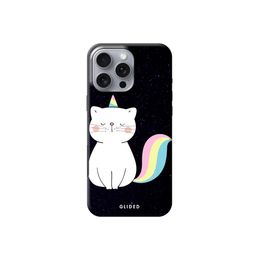 Glided Smartphoneh&uuml;lle 'Unicorn Cat Glided Handyh&uuml;lle' Damen Gr&ouml;&szlig;e iPhone 15 Pro schwarz
