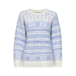 Only Pullover 'ONLXMAS NORDIC' Damen Gr&ouml;&szlig;e L blau / wei&szlig;
