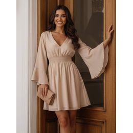 JIORO Cocktailkleid 'ESSENTIALS' Damen Gr&ouml;&szlig;e 36/38 hellbeige
