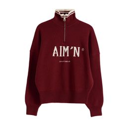 aim'n Aim'n Sportpullover Damen Gr&ouml;&szlig;e L weinrot / wei&szlig;