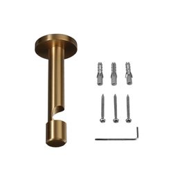 Tr&auml;ger Liedeco, gold (messingfarben, massiv), L:9cm &Oslash;:2cm, Gardinenstangenhalterungen, 9 cm offen f&uuml;r &oslash; 20 mm