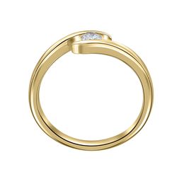 ONE ELEMENT Ring 'Spannfassung' Damen Gr&ouml;&szlig;e 52 gold