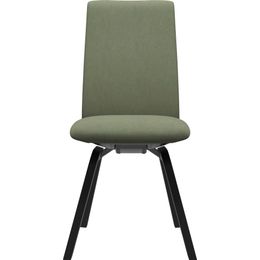 Polsterstuhl stressless "Laurel", gr&uuml;n (gr&uuml;n dinamica, schwarz), B:49cm H:92cm T:59cm, Microfaser DINAMICA (88% Polyester, 12% Polyurethan), St&uuml;hle, Polsterstuhl, Low Back, Gr&ouml;&szlig;e M, mit schr&auml;ggestellten Beinen in Schwarz