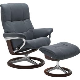 Fu&szlig;hocker stressless "Mayfair", blau (atlantic blau batick), B:55cm H:41cm T:39cm, Leder BATICK: BATICK ist ein leicht korrigiertes, durchgef&auml;rbtes und genarbtes M&ouml;belleder, bei dem die meisten Unebenheiten und Spuren in der Regel entfernt wurden.;Leder PALOMA: PALOMA ist ein durchgef&auml;rbtes Semianilin-M&ouml;belleder mit nat&uuml;rlicher Narbung.;ROHLEDER Stoff Q2 FARON: Ein fester zuverl&auml;ssiger Boucl&eacute; mit 