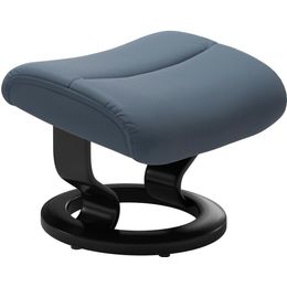 Fu&szlig;hocker stressless "View", blau (sparrow blau paloma), B:57cm H:40cm T:47cm, Leder BATICK: BATICK ist ein leicht korrigiertes, durchgef&auml;rbtes und genarbtes M&ouml;belleder, bei dem die meisten Unebenheiten und Spuren in der Regel entfernt wurden.;Leder PALOMA: PALOMA ist ein durchgef&auml;rbtes Semianilin-M&ouml;belleder mit nat&uuml;rlicher Narbung.;ROHLEDER Stoff Q2 FARON: Ein fester zuverl&auml;ssiger Boucl&eacute; mit eine