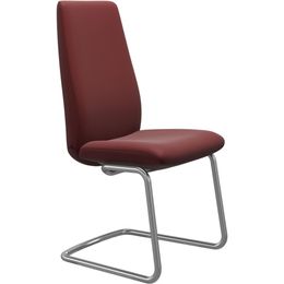 Polsterstuhl stressless "Laurel", rot (cherry paloma, schwarz matt), B:53cm H:105cm T:60cm, Leder PALOMA: PALOMA ist ein durchgef&auml;rbtes Semianilin-M&ouml;belleder mit nat&uuml;rlicher Narbung., St&uuml;hle, Polsterstuhl, High Back, Gr&ouml;&szlig;e L, mit Beinen aus Stahl in Schwarz matt
