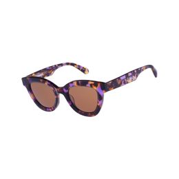 Sonnenbrille Superdry "Modell 996096", Damen, violett havanna, gemustert, leicht durchscheinend, leicht gl&auml;nzend, Sonnenbrillen Sonnenbrille, Form CatEye, Logoschriftzug auf B&uuml;gel, Kunststofffassung