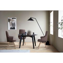 Polsterstuhl stressless "Laurel", braun (chocolate paloma, walnuss), B:58cm H:105cm T:60cm, Leder PALOMA: PALOMA ist ein durchgef&auml;rbtes Semianilin-M&ouml;belleder mit nat&uuml;rlicher Narbung., St&uuml;hle, Polsterstuhl, High Back mit Armlehne, Gr&ouml;&szlig;e L, schr&auml;ggestellte Beine in Walnuss