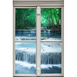 Wandsticker queence "Bach", bunt, B:40cm H:60cm T:0,1cm, Wandtattoos, Wandsticker, Wandbild, selbstklebend, 3D, Fenster