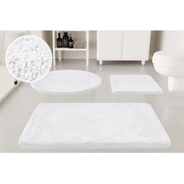 Badematte OTTO HOME "Neele", wei&szlig;, H:20mm, Polyester, Badematten, Badematte, Badteppich, getuftet, modern, Uni, antirutsch, flauschig, Hochflor