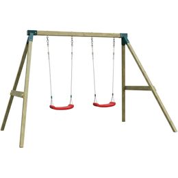 Doppelschaukel Fungoo "FLY Light", 1, Schaukeln, KinderB:279cm H:200cm T:233cm, Massivholz, Metall, PE, mit Sitzen und Bodenankern, B:279cm H:200cm T:233cm