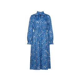 Seidensticker Kleid Damen Gr&ouml;&szlig;e 48 blau / wei&szlig; Winterkleid