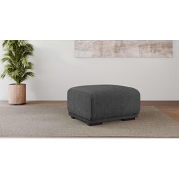 Polsterhocker Home Affaire "BORNHOLM, kleiner Hocker passend zur Serie, Ma&szlig;e B/T/H: 61/72/46 cm", grau (anthrazit), B:61cm H:46cm T:72cm, 100% Polyester, Hocker, Polsterhocker, mit Wellenfederung, in hochwertiger Verarbeitung