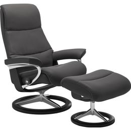 Relaxsessel stressless "View", grau (rock paloma), B:82cm H:109cm T:81cm, Leder BATICK: BATICK ist ein leicht korrigiertes, durchgef&auml;rbtes und genarbtes M&ouml;belleder, bei dem die meisten Unebenheiten und Spuren in der Regel entfernt wurden.;Leder PALOMA: PALOMA ist ein durchgef&auml;rbtes Semianilin-M&ouml;belleder mit nat&uuml;rlicher Narbung.;ROHLEDER Stoff Q2 FARON: Ein fester zuverl&auml;ssiger Boucl&eacute; mit einem str