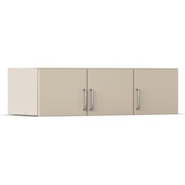 Aufsatzschrank Rauch "Gamma", beige (champagner), griffe chrom, B:136cm H:39cm T:54cm, Holzwerkstoff, Schr&auml;nke, f&uuml;r eine maximale Nutzung der Deckenh&ouml;he, viele Farben MADE IN GERMANY