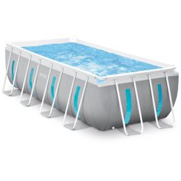 Rechteckpool Intex "PrismFrame Clearview", grau, B:200cm H:122cm L:400cm, Schwimmbecken, 400x200x122 cm