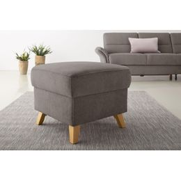 Stauraumhocker Home Affaire "Westerland", braun (latte), B:58cm H:48cm T:58cm, 100% Polyester, Hocker, in vielen Bezugsarten und Farben, auch in Luxus-Microfaser impr&auml;gniert