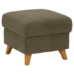 Stauraumhocker Home Affaire "Westerland", gr&uuml;n (oliv), B:58cm H:48cm T:58cm, 100% Polyester, Hocker, in vielen Bezugsarten und Farben, auch in Luxus-Microfaser impr&auml;gniert