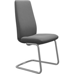 Polsterstuhl stressless "Laurel", grau (dunkelgrau dinamica, schwarz matt), B:53cm H:105cm T:60cm, Microfaser DINAMICA (88% Polyester, 12% Polyurethan), St&uuml;hle, Polsterstuhl, High Back, Gr&ouml;&szlig;e L, mit Beinen aus Stahl in Schwarz matt