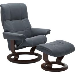 Fu&szlig;hocker stressless "Mayfair", blau (atlantic blau batick), B:55cm H:38cm T:39cm, Leder BATICK: BATICK ist ein leicht korrigiertes, durchgef&auml;rbtes und genarbtes M&ouml;belleder, bei dem die meisten Unebenheiten und Spuren in der Regel entfernt wurden.;Leder PALOMA: PALOMA ist ein durchgef&auml;rbtes Semianilin-M&ouml;belleder mit nat&uuml;rlicher Narbung.;ROHLEDER Stoff Q2 FARON: Ein fester zuverl&auml;ssiger Boucl&eacute; mit 