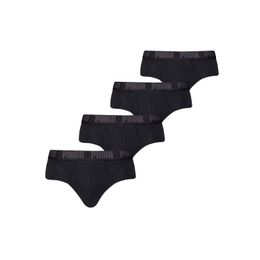 Slip Puma "Slip Puma BASIC BRIEFS 4P ECOM 4er Pack", Herren, Gr. M, schwarz, Obermaterial: 95% Baumwolle CO. 5% Elasthan EL., Unterhosen Slip