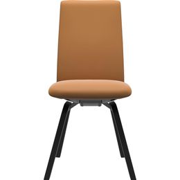 Polsterstuhl stressless "Laurel", braun (new caramel batick, schwarz), B:49cm H:92cm T:59cm, Leder BATICK: BATICK ist ein leicht korrigiertes, durchgef&auml;rbtes und genarbtes M&ouml;belleder, bei dem die meisten Unebenheiten und Spuren in der Regel entfernt wurden., St&uuml;hle, Polsterstuhl, Low Back, Gr&ouml;&szlig;e M, mit schr&auml;ggestellten Beinen in Schwarz
