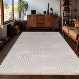 Teppich Ayyildiz Teppiche "SAHARA 1112", beige, B:140cm H:12mm L:200cm, Polypropylen, Teppiche, Teppich, L&auml;ufer, Pflegeleicht / Strapazierf&auml;hig / Trend Colors/ Wohnzimmer