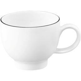 Espressotasse Seltmann Weiden "Lido Black Line", schwarz-wei&szlig; (wei&szlig;, schwarz), H:5,1cm &Oslash;:6,4cm, Porzellan, Trinkgef&auml;&szlig;e, Espressotasse, Espressoobertasse 0,09 l
