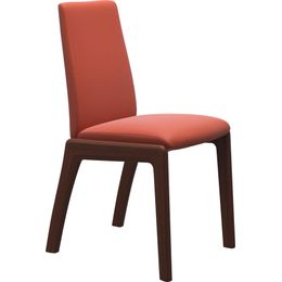 Polsterstuhl stressless "Laurel", beige (henna batick, walnuss), B:57cm H:92cm T:59cm, Leder BATICK: BATICK ist ein leicht korrigiertes, durchgef&auml;rbtes und genarbtes M&ouml;belleder, bei dem die meisten Unebenheiten und Spuren in der Regel entfernt wurden., St&uuml;hle, Polsterstuhl, Low Back, Gr&ouml;&szlig;e M, mit abgerundeten Beinen in Walnuss