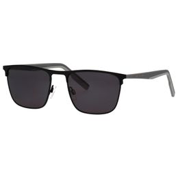 Sonnenbrille Tom Tailor "Modell 677001", Herren, grau, schwarz, matt, Sonnenbrillen Sonnenbrille, Form Karree/Eckig, Logoschriftzug auf B&uuml;gel, Kombifassung