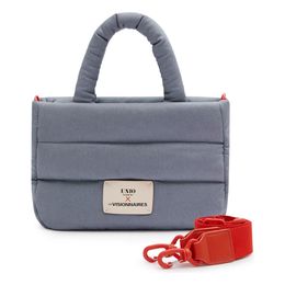 Les Visionnaires Handtasche 'Unio Cortina' Damen Gr&ouml;&szlig;e One Size blue denim / kirschrot
