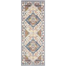Teppich LIVABLISS "CASABLANCA", grau, B:80cm H:12mm L:220cm, Kunstfaser, Teppiche, Teppich, Vintage Orientteppich, Kurzflor Boho Wohnzimmerteppich, L&auml;ufer