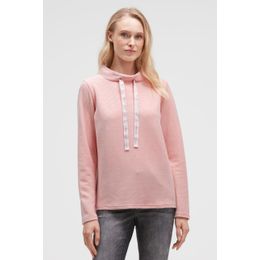 SOCCX Damen Sweaterpearl rose, Gr. XXXL, Glitzermuster, bedruckt, Samt, Material: 70% Baumwolle, 25% Polyester, 5% Elasthan, Sweatshirts, mit