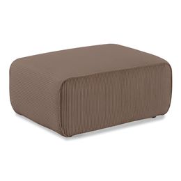 Polsterhocker Home Affaire "Noord 92/66 cm", braun, B:92cm H:44cm T:66cm, 92% PES; 8% Nylon, Hocker, Polsterhocker, mit Kedernaht, sch&ouml;ne Serienerg&auml;nzung