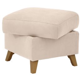Stauraumhocker Home Affaire "Westerland", beige (creme), B:58cm H:48cm T:58cm, 100% Polyester, Hocker, in vielen Bezugsarten und Farben, auch in Luxus-Microfaser impr&auml;gniert