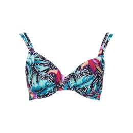 Venice Beach Bikini-Oberteil "Jane" in Dunkelblau/ Bunt - 50% | Gr&ouml;&szlig;e 42D-Cup | Damen-bademode