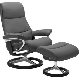 Fu&szlig;hocker stressless "View", grau (grau batick), B:57cm H:43cm T:47cm, Leder BATICK: BATICK ist ein leicht korrigiertes, durchgef&auml;rbtes und genarbtes M&ouml;belleder, bei dem die meisten Unebenheiten und Spuren in der Regel entfernt wurden.;Leder PALOMA: PALOMA ist ein durchgef&auml;rbtes Semianilin-M&ouml;belleder mit nat&uuml;rlicher Narbung.;ROHLEDER Stoff Q2 FARON: Ein fester zuverl&auml;ssiger Boucl&eacute; mit einem strukt