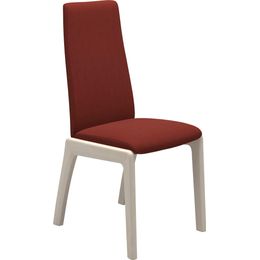 Polsterstuhl stressless "Laurel", rot (rot dinamica, eiche gekalkt), B:57cm H:92cm T:59cm, Microfaser DINAMICA (88% Polyester, 12% Polyurethan), St&uuml;hle, Polsterstuhl, Low Back, Gr&ouml;&szlig;e L, mit abgerundeten Beinen in Eiche gekalkt