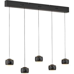 JUST LIGHT Pendelleuchte "BALLINI", schwarz, 5, &Oslash; 10cm H: 67cm, 1 Stk., Leuchten, LED, Comfort Lift, dimmbar, Switchmo, Pendelleuchte